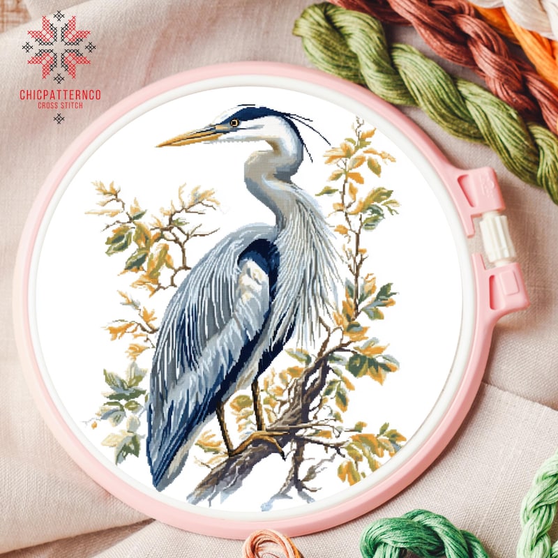 Needlepoint Pattern Heron - Etsy