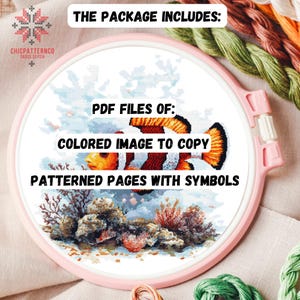 Tiger Barb Fish Cross Stitch Pattern, Landscape Cross Stitch Designs ...