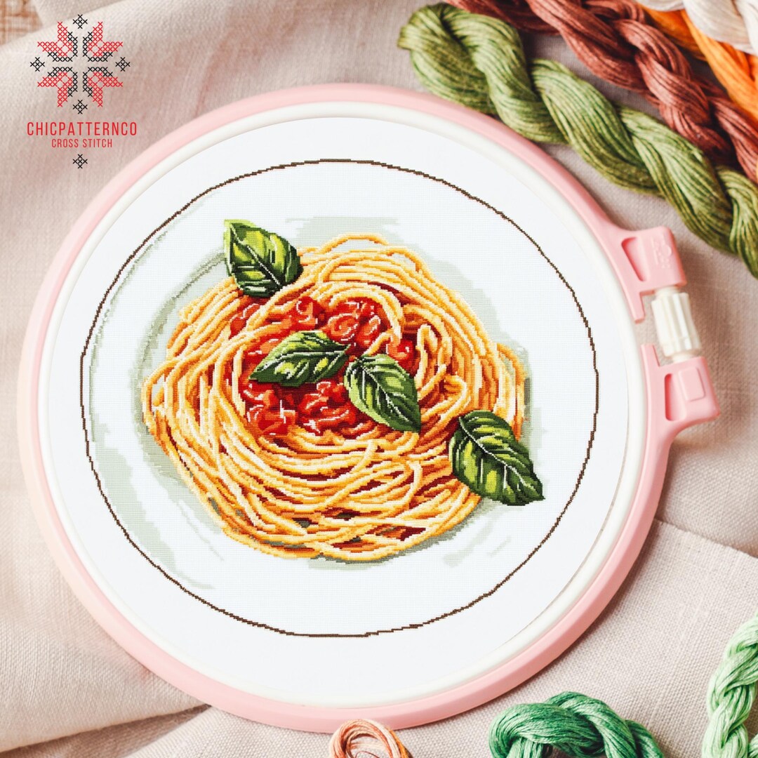 Spaghetti Cross Stitch Pattern Embroidery, Cross Stitch Designs, Cross ...
