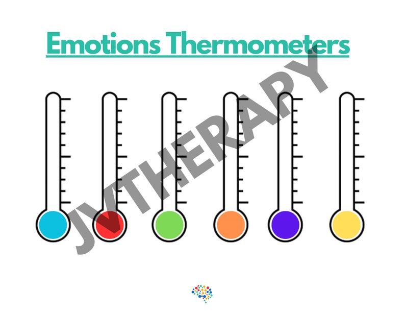 Emotions Thermometer Worksheet - Etsy