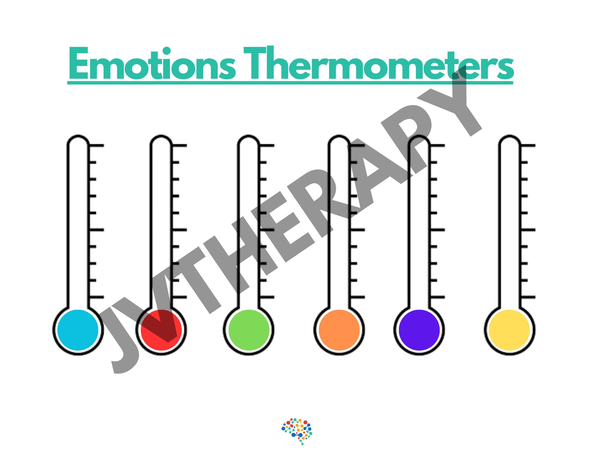 Emotions Thermometer Worksheet - Etsy