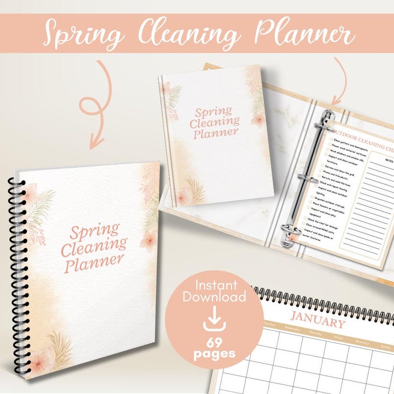 Spring Cleaning Planner Bundle | Home Organization Checklist (digital ...