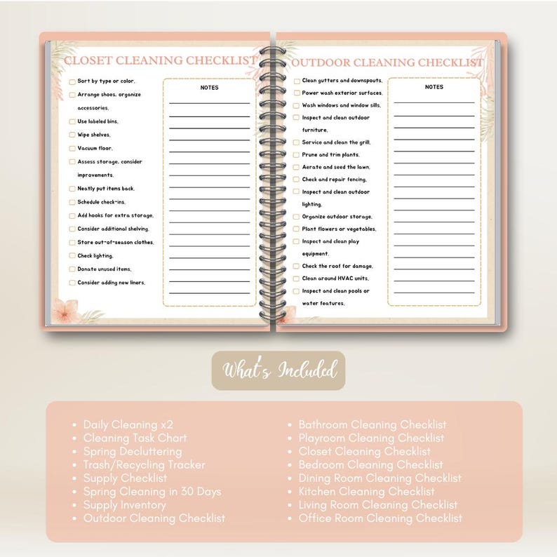 Spring Cleaning Planner Bundle | Home Organization Checklist (digital ...