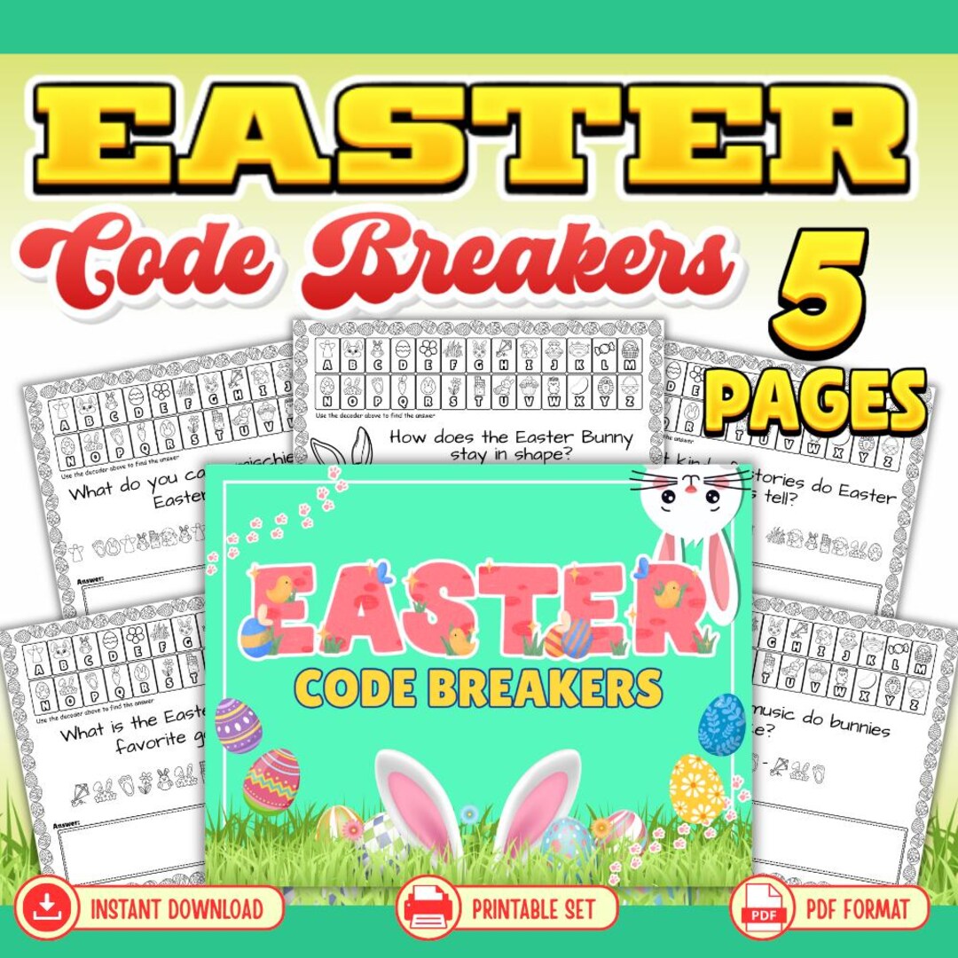 Easter Code Breaker Printable Puzzle Game | Kids Activity (instant ...