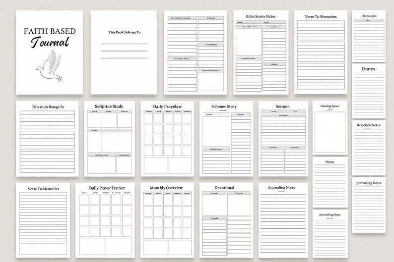 Faith-based Bible Study & Prayer Journal – Printable and Digital Bundle ...