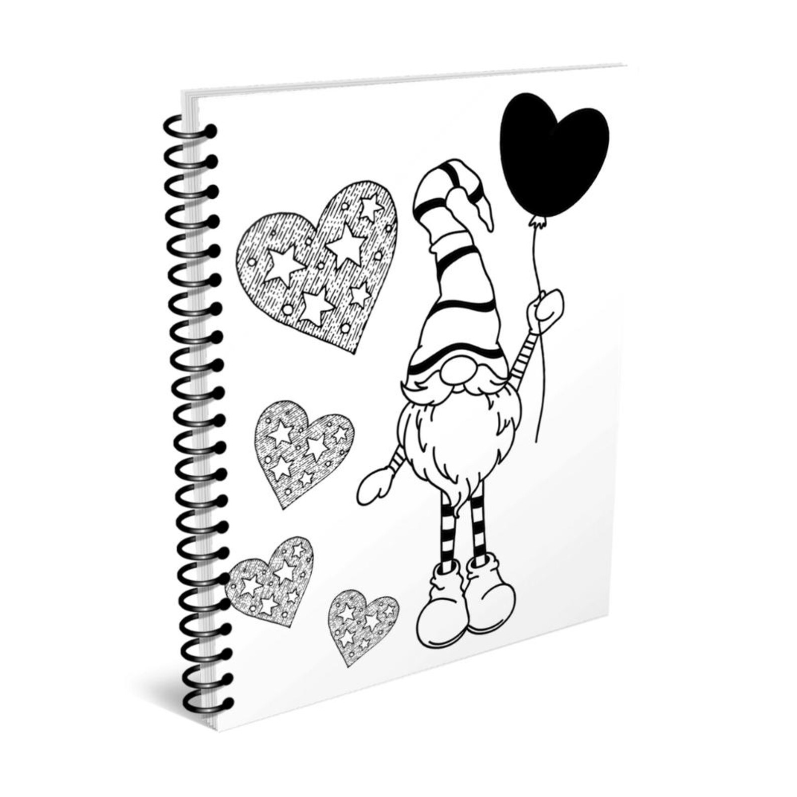 Valentine Gnome Coloring Pages Printable | Cute Valentine Coloring ...
