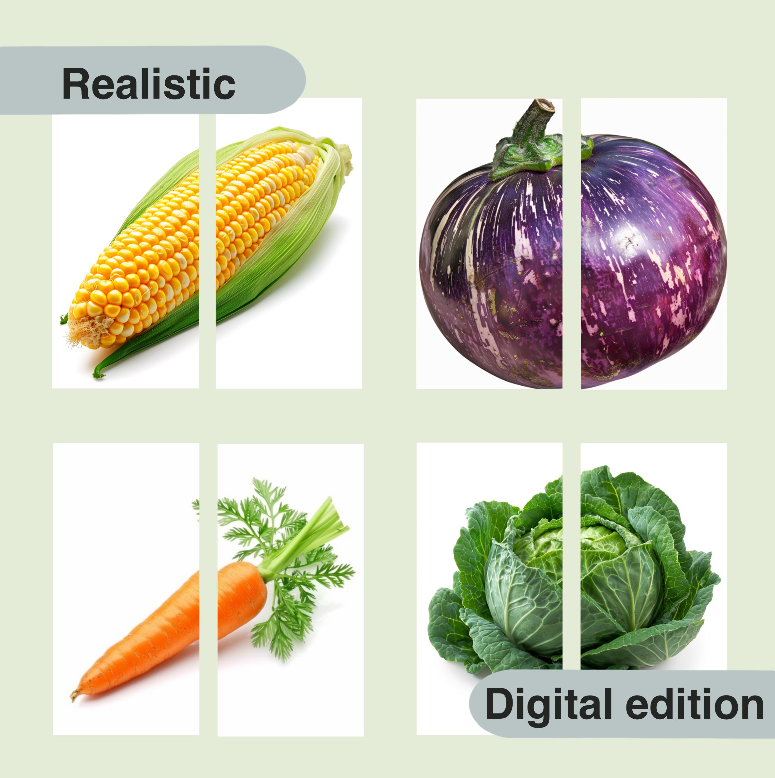 12 Veggies and Fruits Puzzle, Matching Cards, Toddler Activity, Real Photo, Learning Materials ...