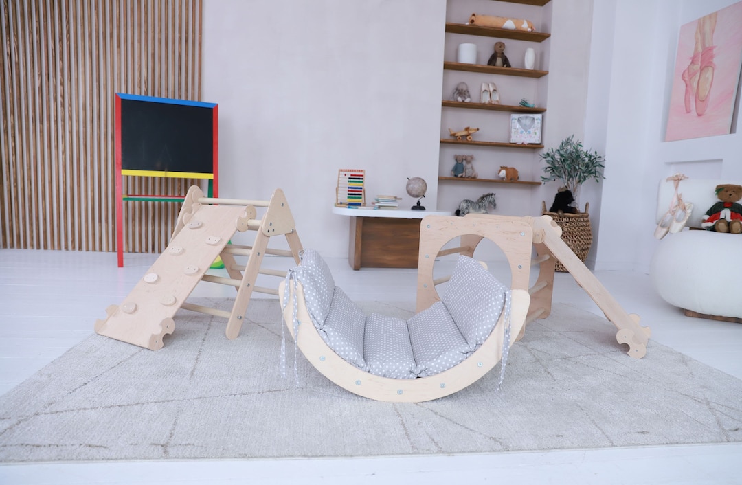 Climbing Rocker, Montessori Gym Set, Pickler Set, Montessori Climbing ...