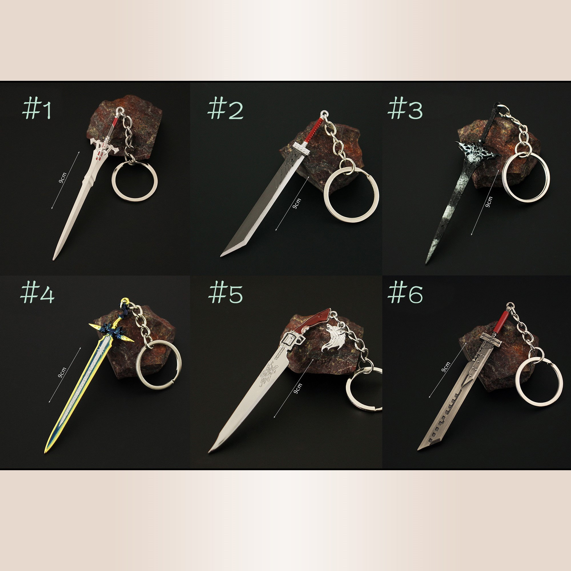 Buster Sword Keychain, Claudzax Sword of Destruction Weapon Keychain ...