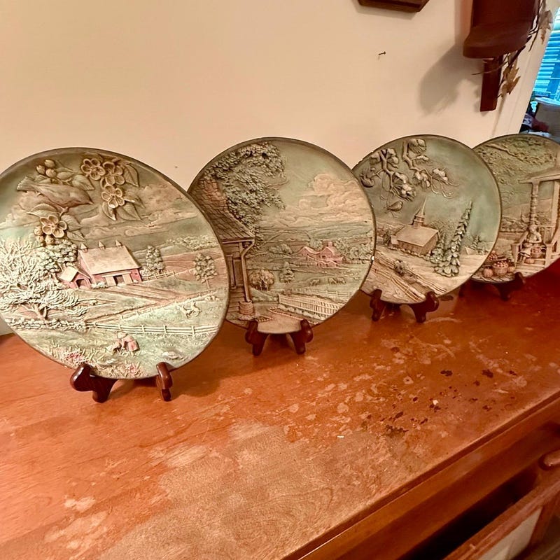 Four Seasons Plate - Etsy