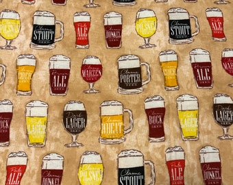 Flannel Fabric Beer Varieties by the Yard 100% Cotton Flannel - Etsy