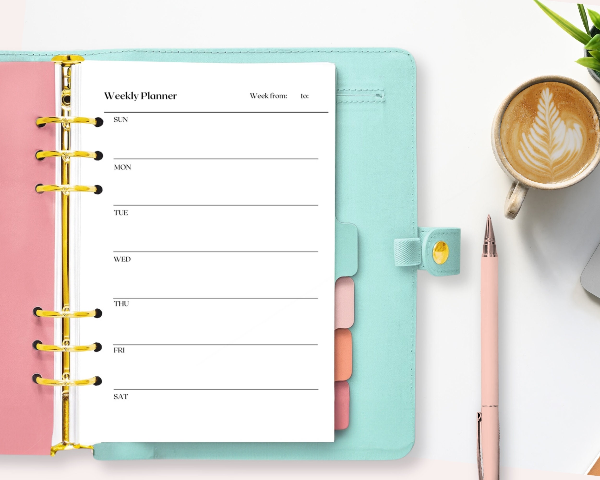 Daily Planner Printable 24 Hour Planner Weekly Planner, Monthly Planner ...
