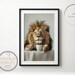 Chimpanzee Drinking a Coffee - Coffee Wall Art Poster - Kitchen Art ...