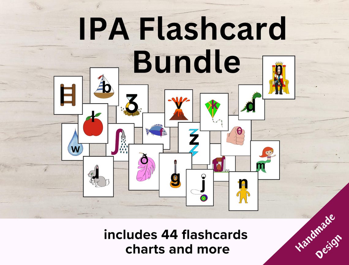 International Phonetic Alphabet Flashcard Bundle for Children and ...