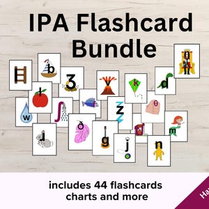 International Phonetic Alphabet Flashcard Bundle for Children and Adults | IPA Cards | Speech ...
