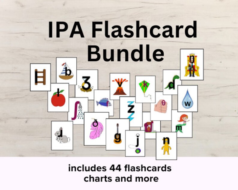 International Phonetic Alphabet Flashcard Bundle for Children and ...