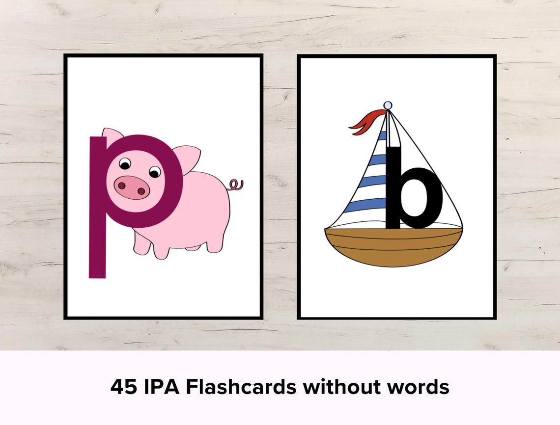 International Phonetic Alphabet Flashcard Bundle for Children and ...