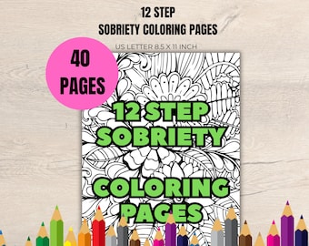 12-step Coloring Pages - Etsy