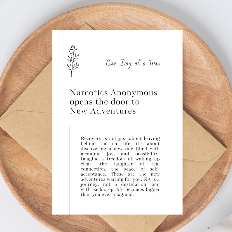Narcotics Anonymous Printable, NA New Adventures, Digital Download for ...