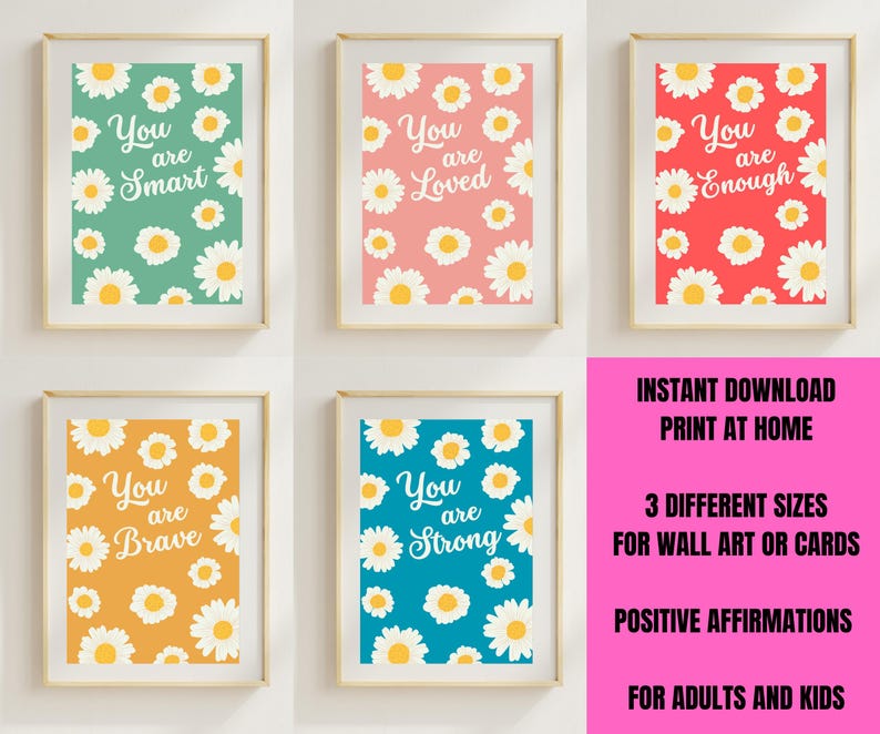 Affirmations for Kids, Classroom Posters, You Are Affirmations ...