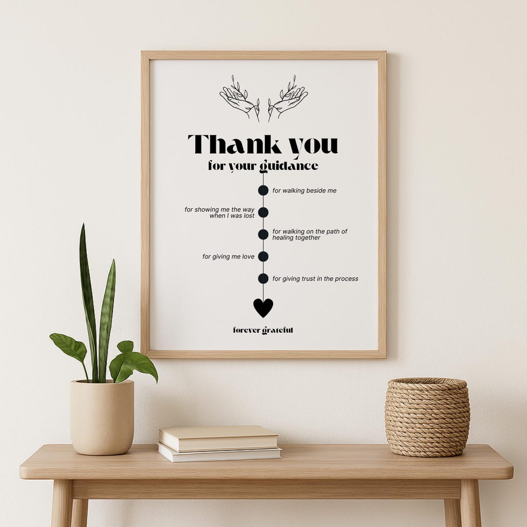 Thank You for Your Guidance Printable Sobriety Art, Recovery ...