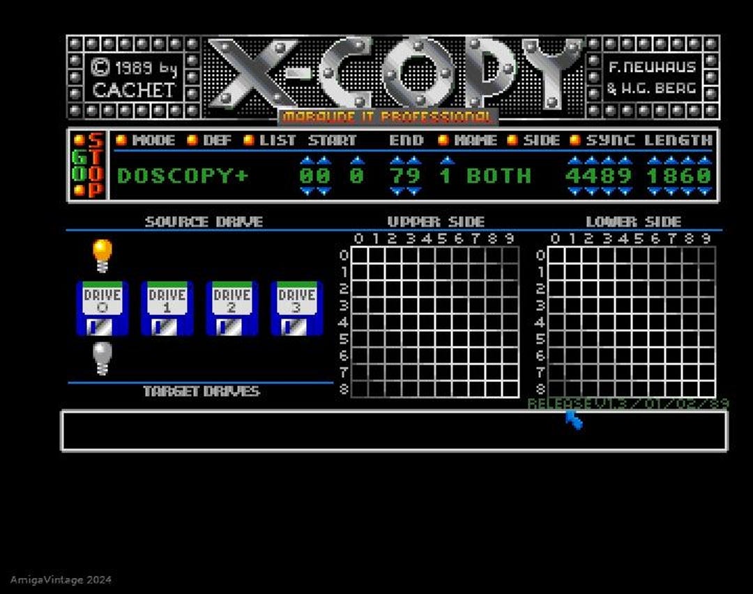 X-COPY 1.3 Utility Commodore AMIGA 500, 500+, 600, 1200 - Etsy