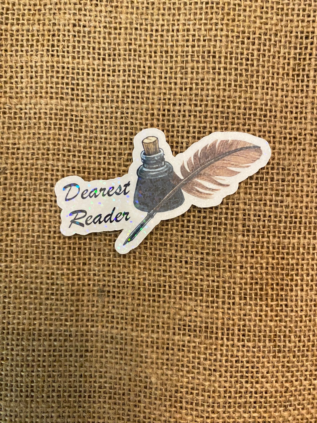 Dearest Reader BRIDGERTON STICKER L Lady Whistledown Holographic Kindle ...