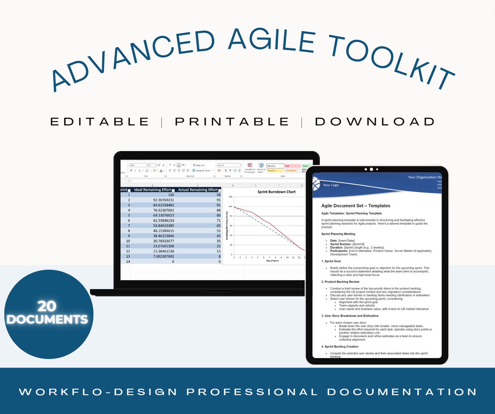 Complete Agile, Scrum, Kanban Compatible Document Set: Project ...