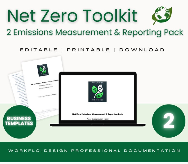 Net Zero Emissions Measurement & Reporting Pack | Carbon Footprint Tools for UK Businesses - Etsy