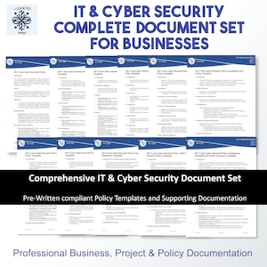 IT & Cyber Security Policy Comprehensive Document Templates Huge Set ...