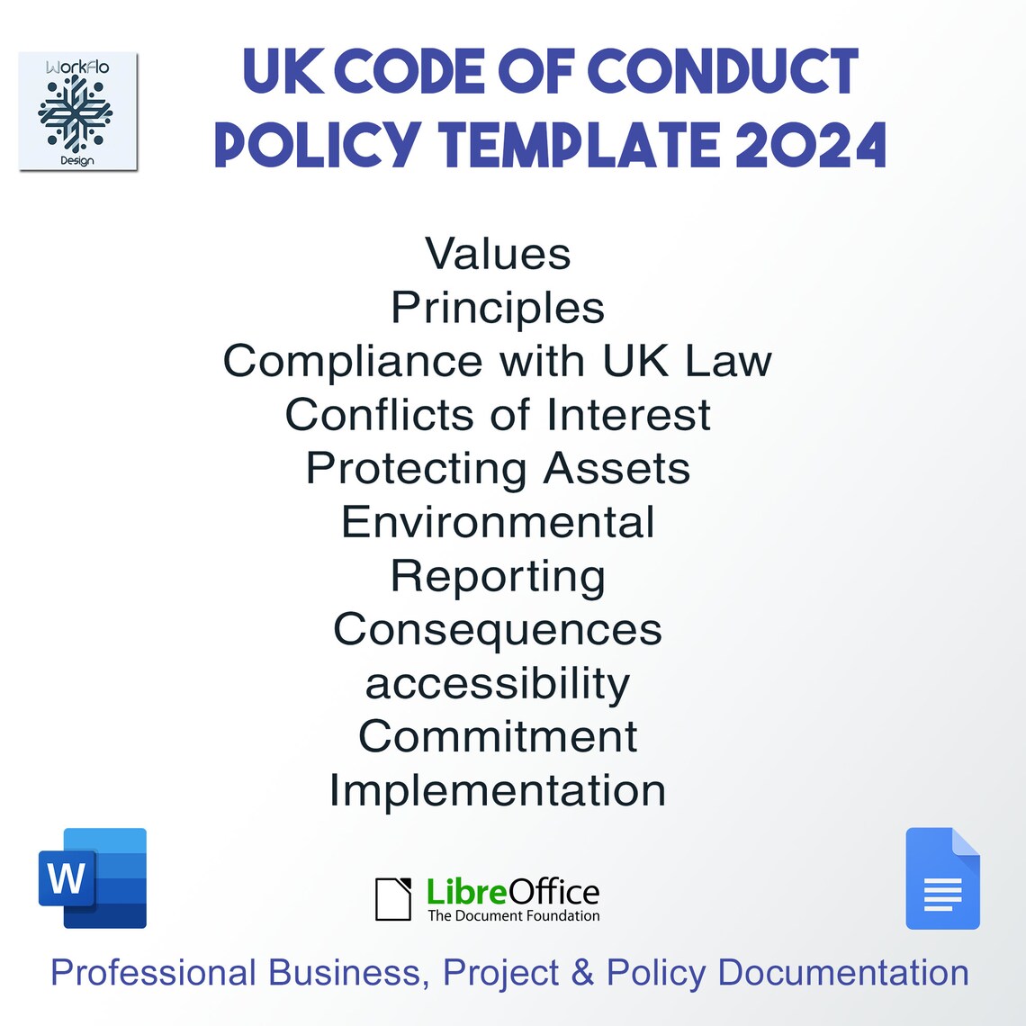 UK Employee Code of Conduct Policy 2024 Ducument Template Employment ...