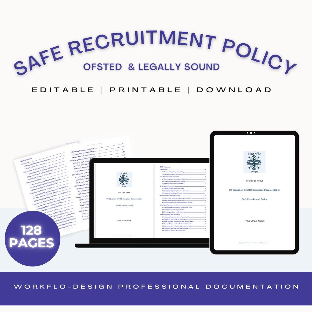 Comprehensive Safe Recruitment Policy | Ofsted-compliant, KCSIE 2023 ...