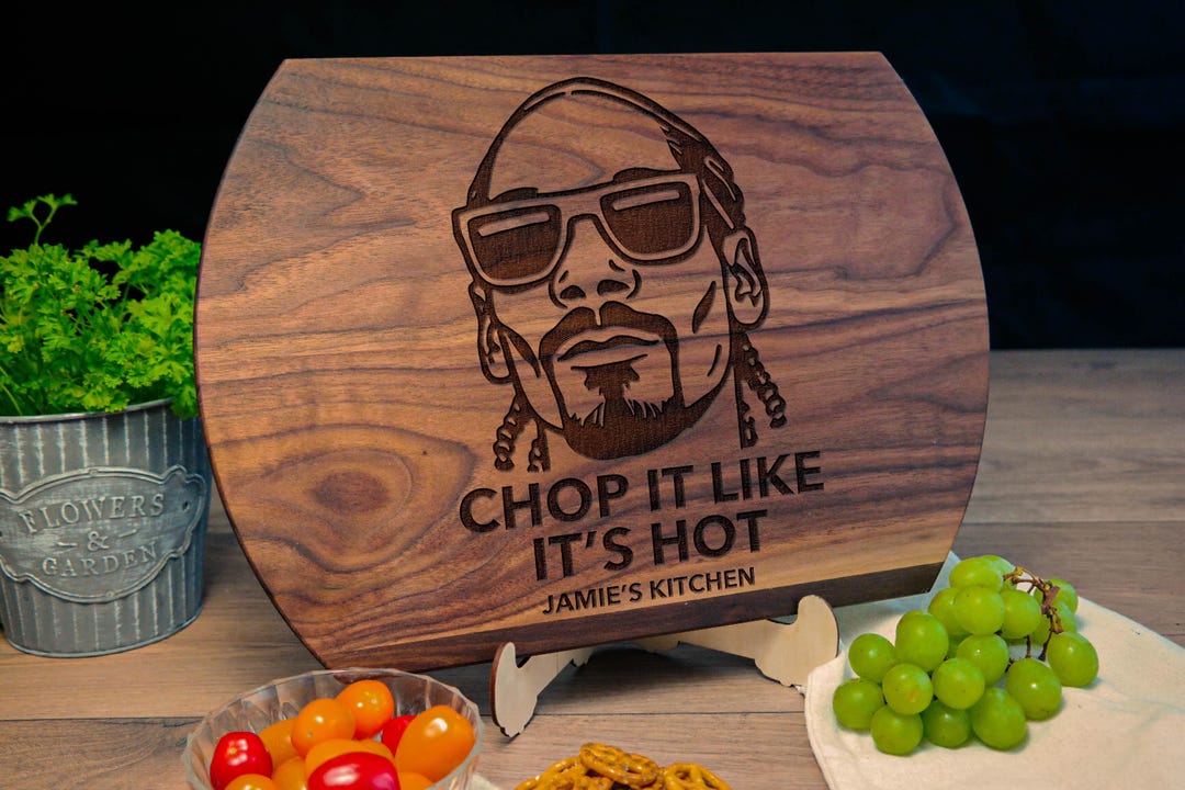 Snoop Dogg chop It Like It's Hot Funny Custom Engraved Cutting Board ...