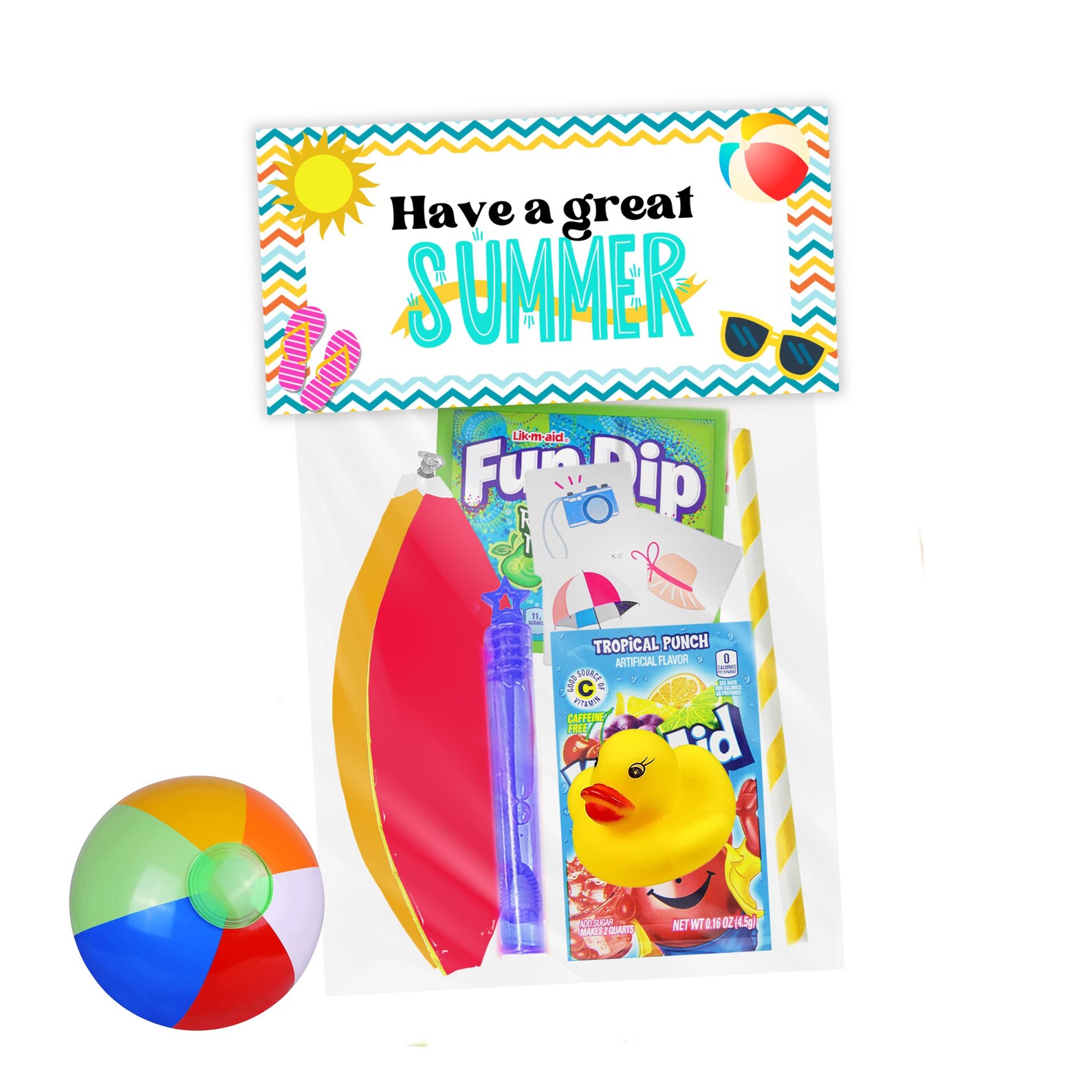 Pool Party Summer Favor Bag | End of School Gifts | Pool Party Favor ...