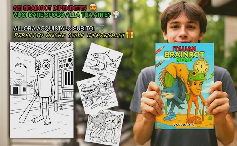 Italian Brainrot Animals Coloring Pages. Brainrot Animals Inspired ...