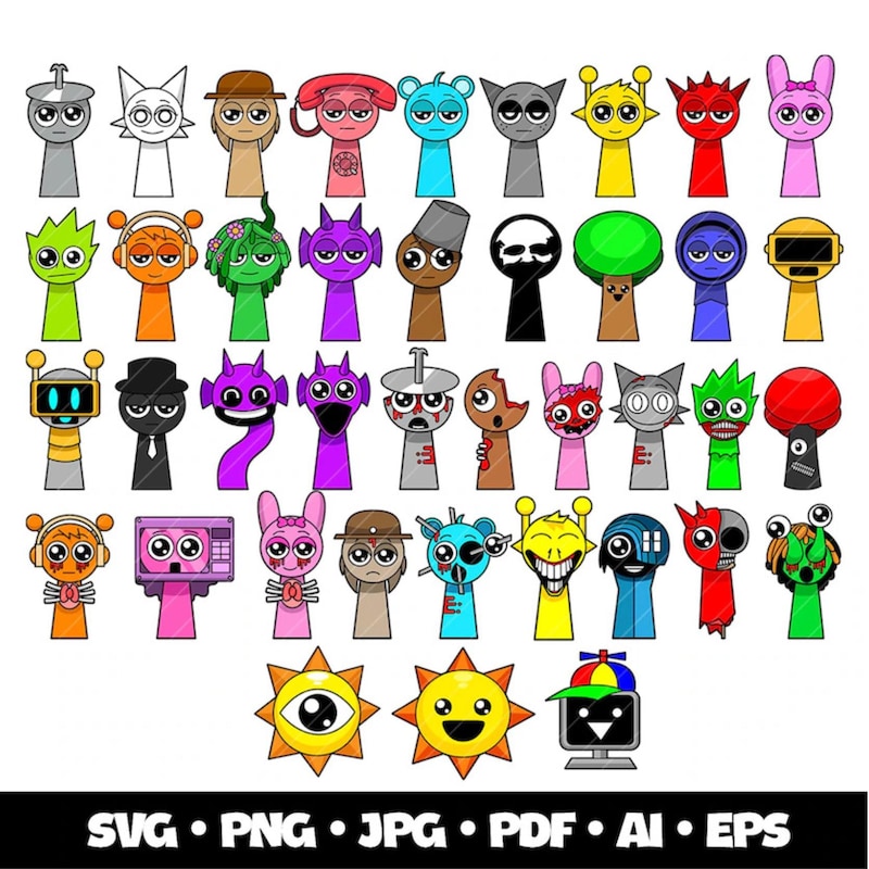 Sprunki Sticker - Etsy