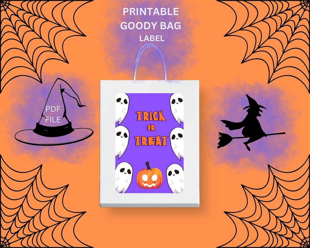 Printable Halloween Tags | Easy Peel | Halloween Gift Labels | Trick or ...