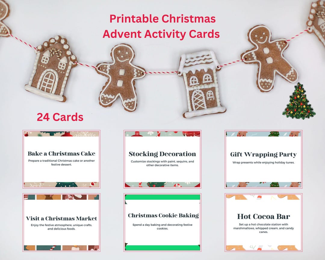 24 Printable Christmas Activity Cards/ Kids Fun/family Activities - Etsy