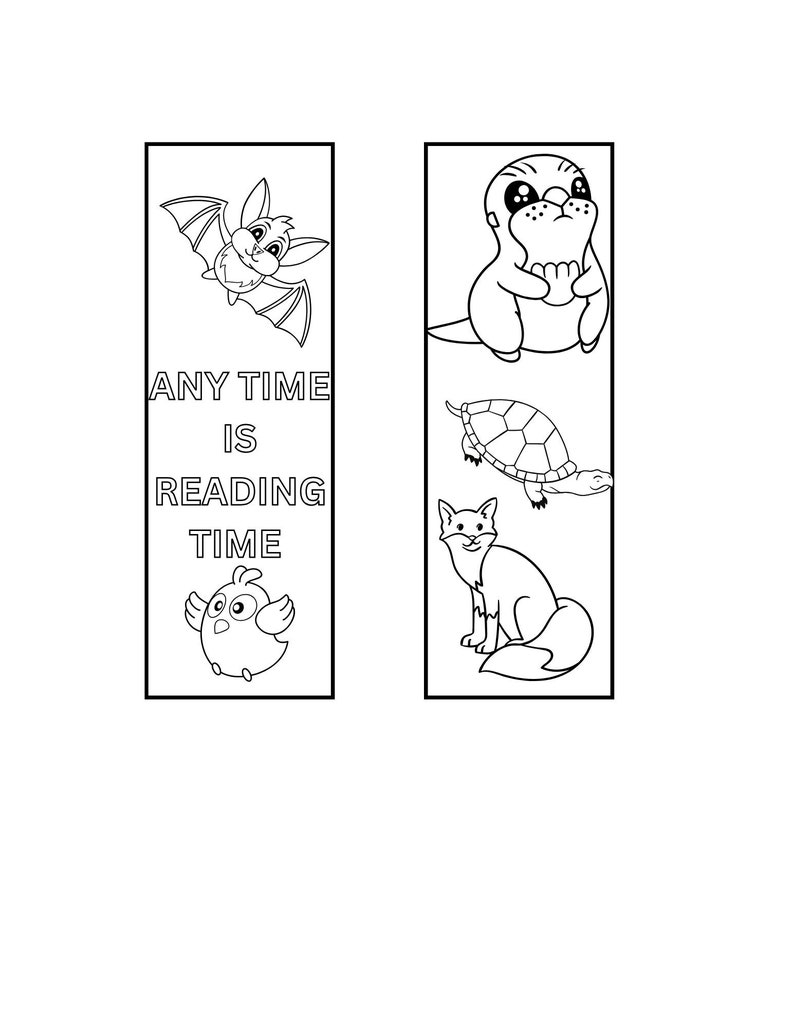 Printable Bookmarks ,color Your Bookmarks, Classroom Activity ...