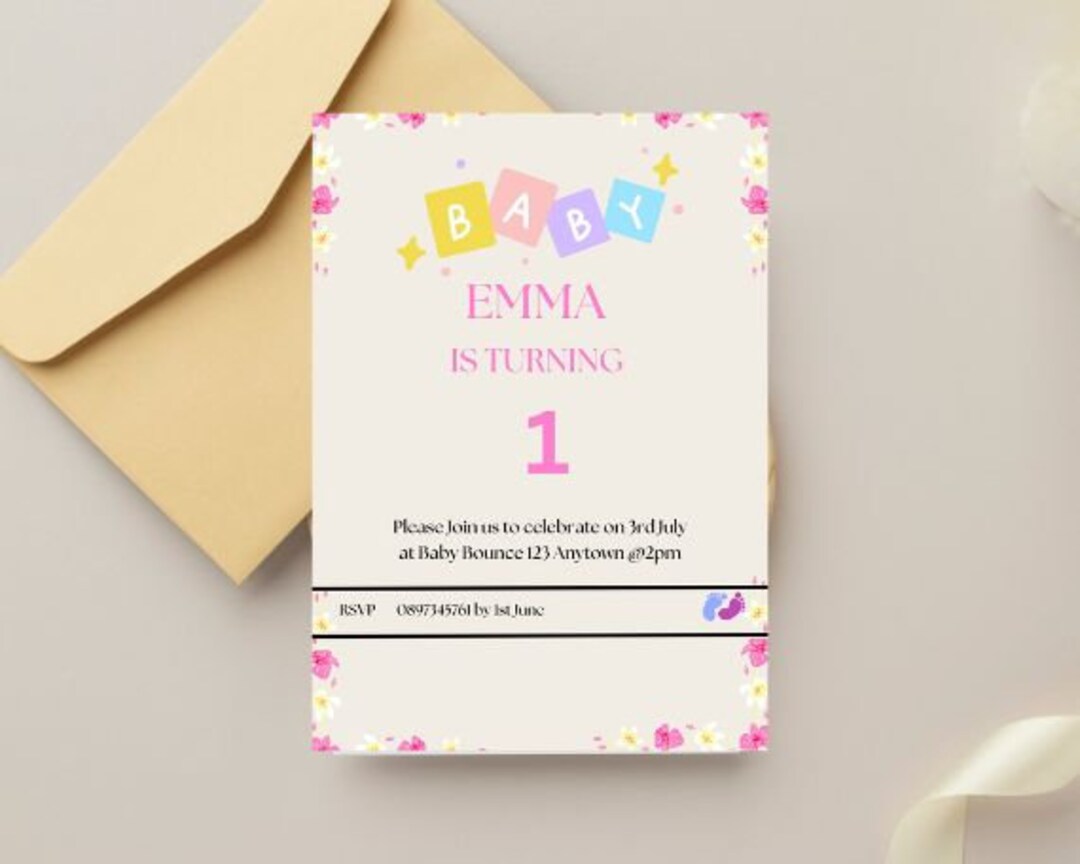 Birthday Invite Instant Download, Editable Party Invite, Printable PDF ...