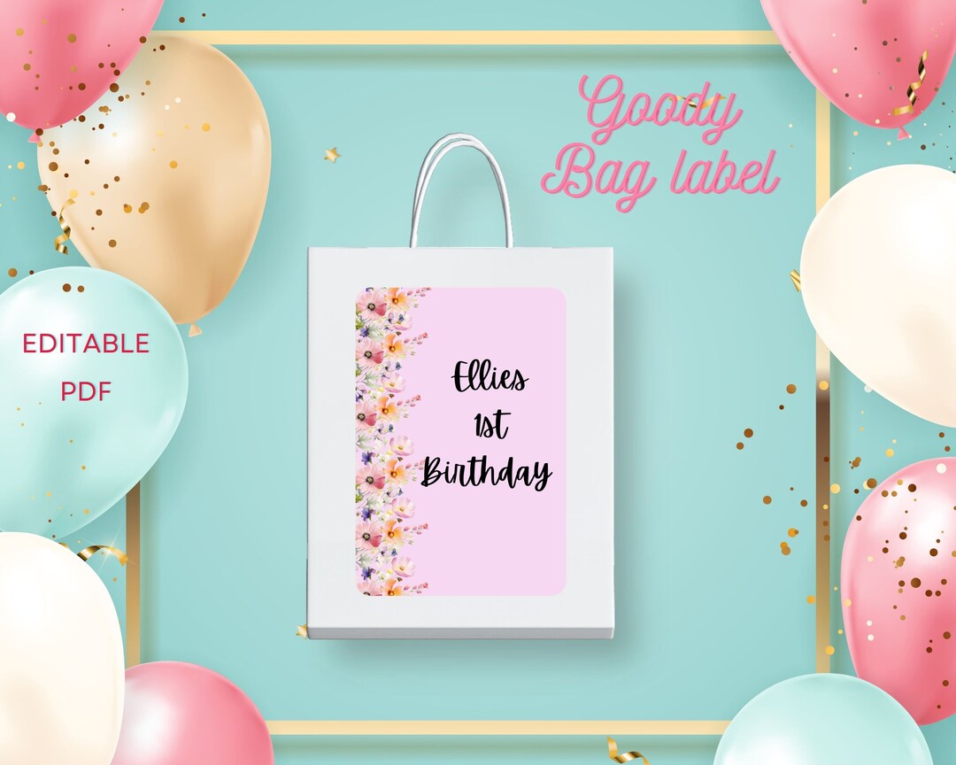 Printable Goody Box/bag Label Template | Team Goody Bags for Kids Teams ...