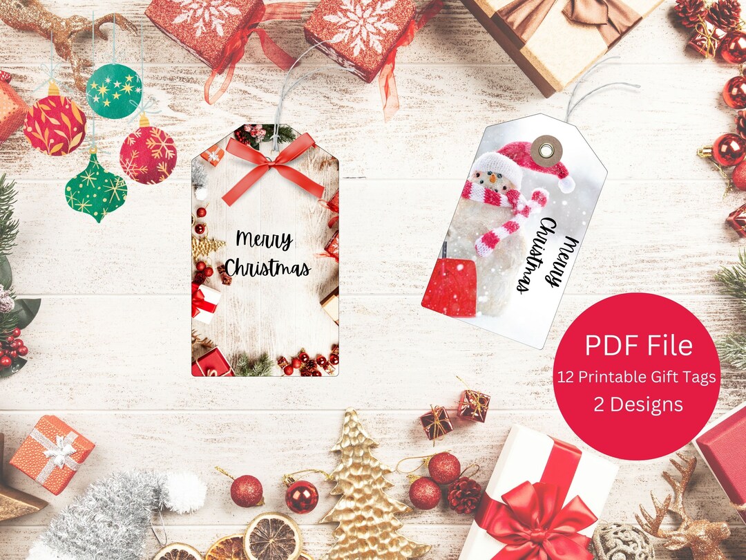 PRINTABLE Merry Xmas Winter Wishes Happy Holidays Blanket Tag Instant ...