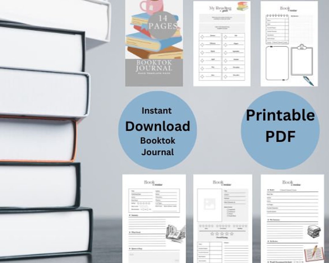 Booktok Review Journal, Instant Download, PDF File, Printable, Reading ...