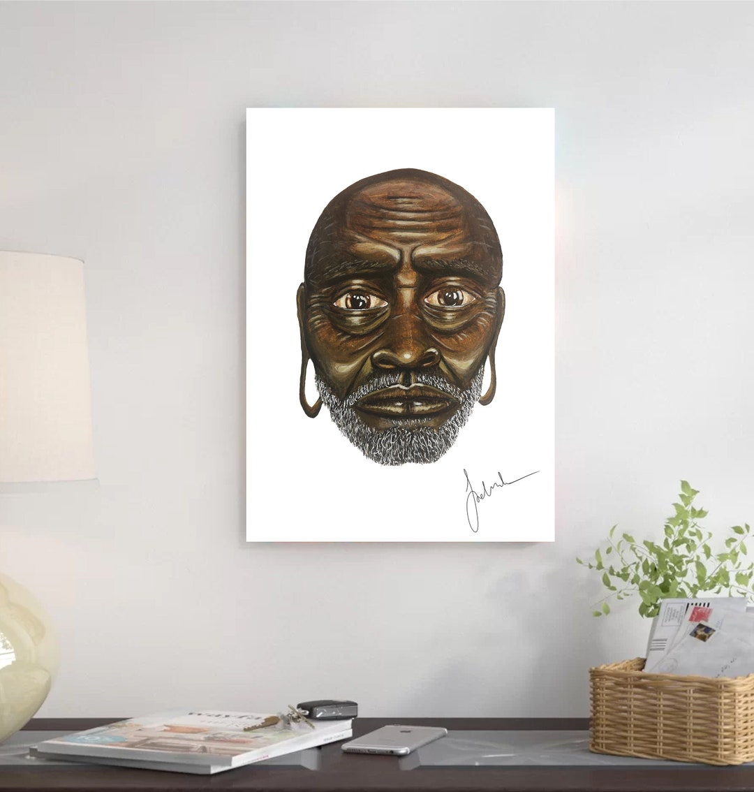 African Man Art Print, Acrylic on Canvas - Etsy