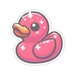 Pink, Duck, Sticker - Etsy
