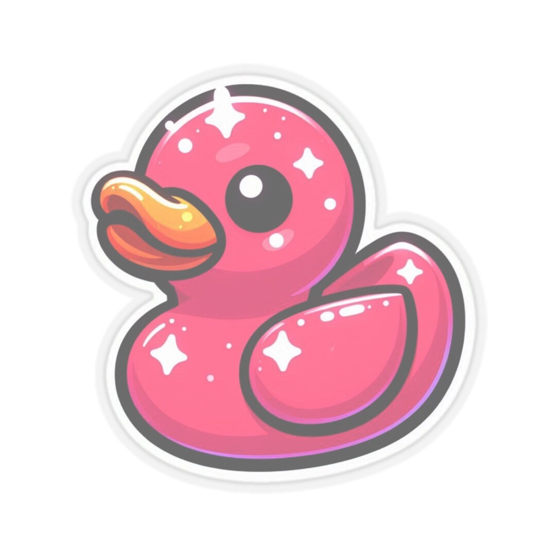 Pink, Duck, Sticker - Etsy