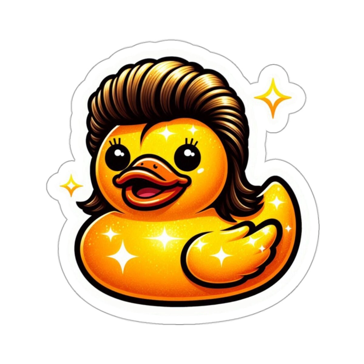 Shiny, Mullet, Duck, Sticker - Etsy