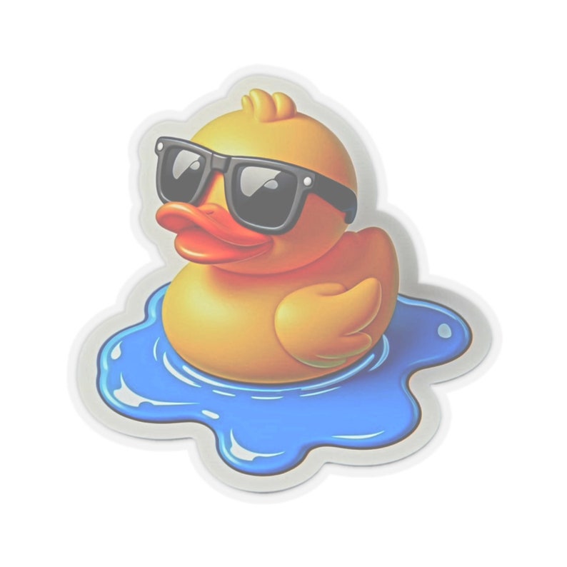 Cool Duck, Floating Duckie, Sticker - Etsy