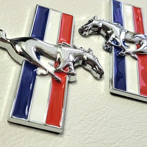 Mustang Badge Logo 2pcs Fender Wing Side Emblem Sticker Shelby Gt500 ...
