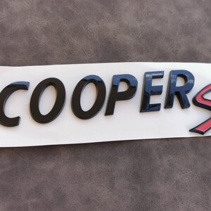 Gloss Black Cooper S Logo: Trunk Emblem for Mini Cooper - Etsy